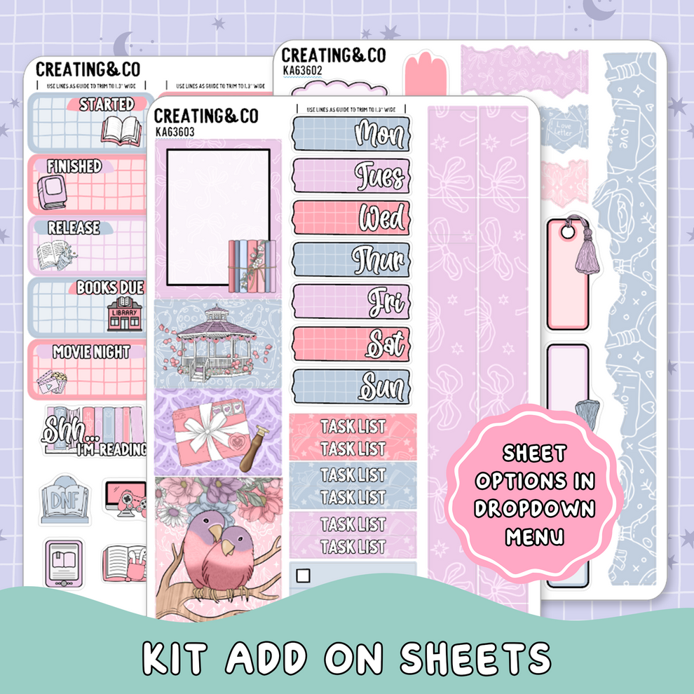 Love Stories Weekly Kit Add On Planner Sticker Sheets - KA636 – Creating & Co