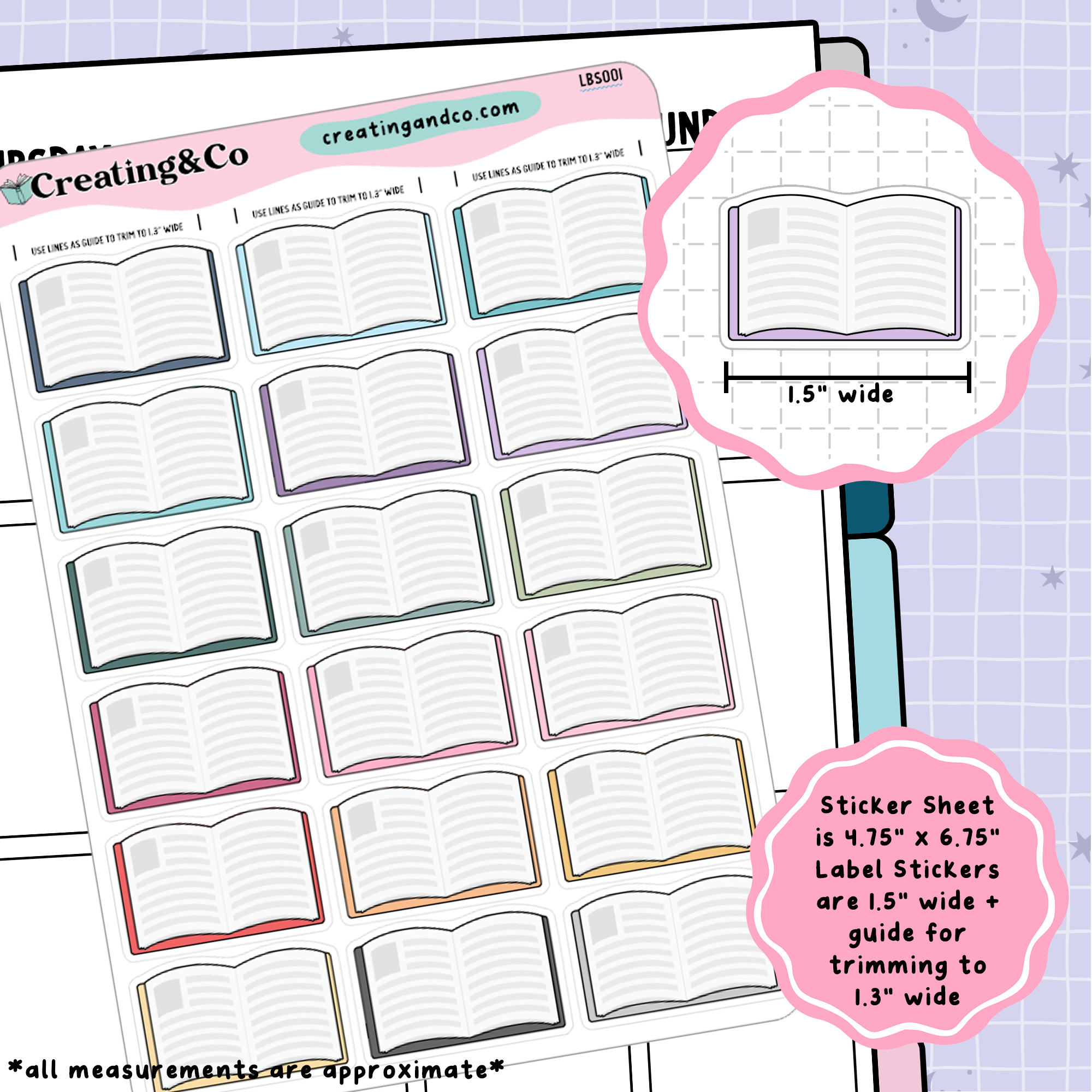New Quarter Boxes (With Brush Stroke Overlay) Label Stickers – Creating ...