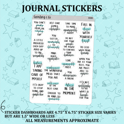 Self Care Inspirational Quote Planner Stickers - QS008 – Creating & Co